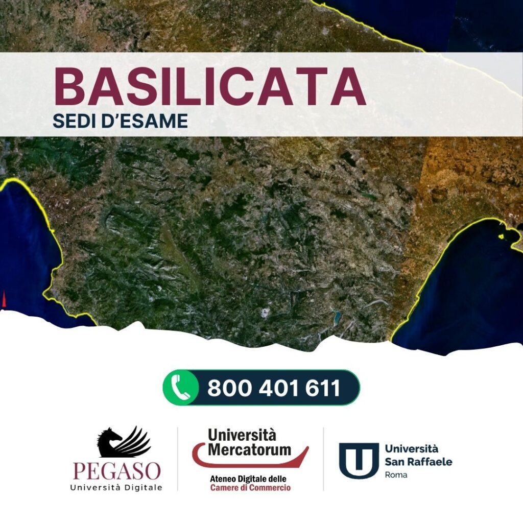 Sedi d'Esame delle Università Telematiche in Basilicata: UniPegaso, UniMercatorum e Uni San ...